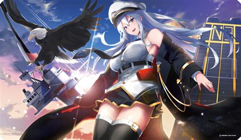 Enterprise Azur Lane Azur Lane Silver Hair Highres 1girl Bird