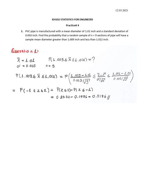 ie4102 practice 4 questions solutions pdf standard deviation