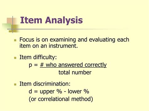 PPT Validity And Item Analysis PowerPoint Presentation Free Download ID 1828271