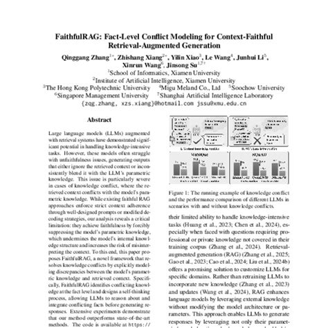 Faithfulrag Fact Level Conflict Modeling For Context Faithful Retrieval Augmented Generation