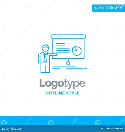 Blue Logo Design For Graph Meeting Presentation Report Semin Stock
