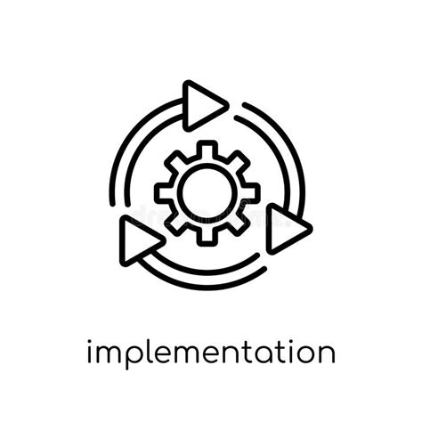 Implementation Icon Trendy Modern Flat Linear Vector Implementation Icon On White Background