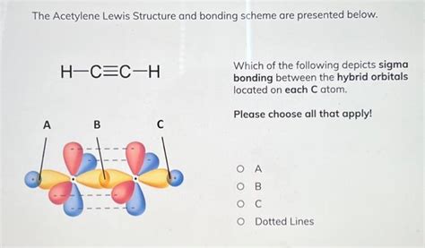 Solved The Acetylene Lewis Structure And Bonding Scheme Are