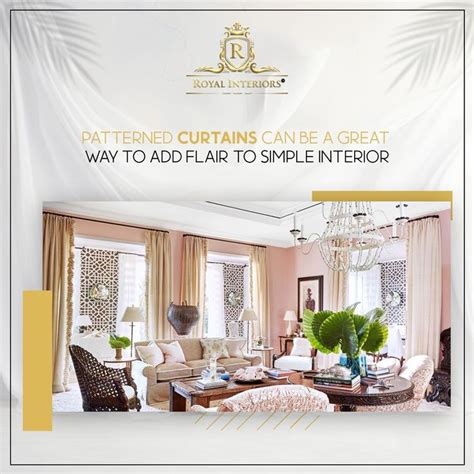 Patterned Curtains Can Be A Great Way To Add Flair To A Simple Interior