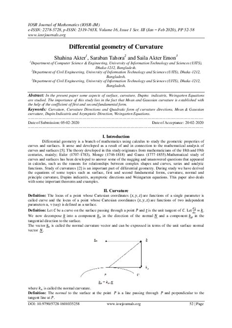 Pdf Differential Geometry Of Curvature