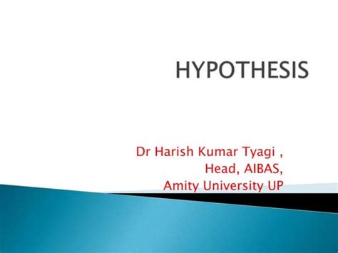 Null And Alternative Hypothesispptx