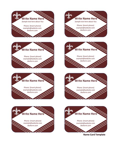 Name Card Template Download Free Documents For PDF Word And Excel Name Card Template Download Free Documents For PDF Word And Excel