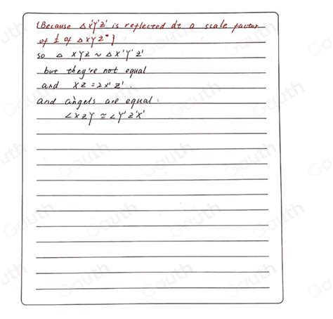 Solved Was Reflected Over A Vertical Line Then Dilated By A Xyz Scale Factor Of 12 Result