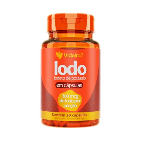 Iodo Iodeto De Potássio Em Cápsulas 500mg 60 Cápsulas Videira7 Videira7 Suplementos