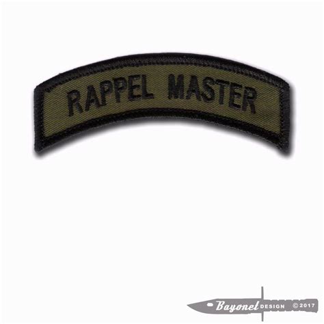 Rappel Master Tab Od Wax Back 3 1 2 X 1 Embroidered Tab With Wax Backing Air Assault