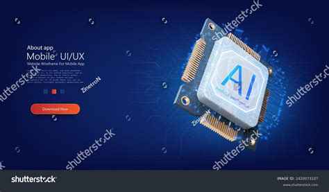 Ai Processor Chipset Concept Illustration On Stock Vector Royalty Free