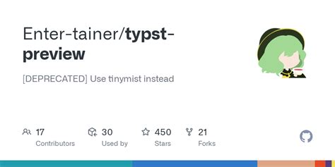 Github Enter Tainertypst Preview Deprecated Use Tinymist Instead