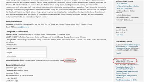 Web Of Science Search In All Databases Refined By An Individual