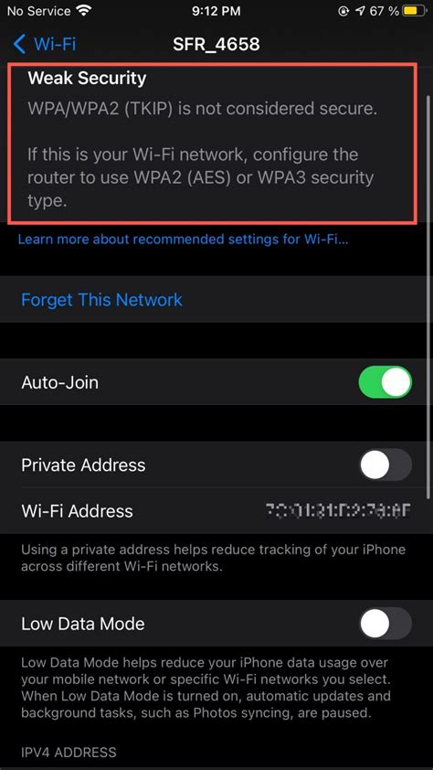 How To Fix The Wi Fi Weak Security Warning On IPhone IPad Mac