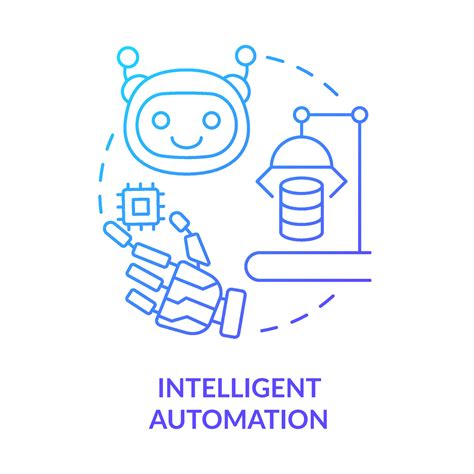 Intelligent Automation Blue Gradient Concept Icon Digital Robotic