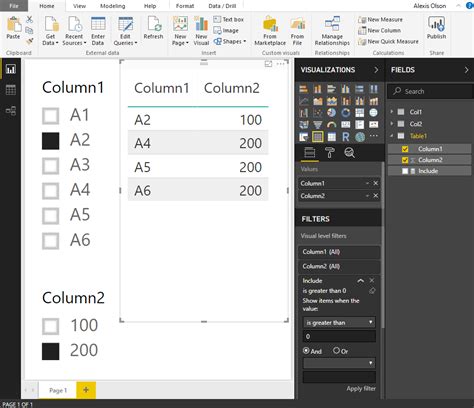 Powerbi How To Set OR Logic Between Two Slicers For The Attributes