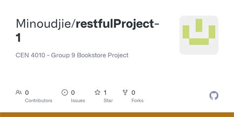 Github Minoudjierestfulproject 1 Cen 4010 Group 9 Bookstore Project