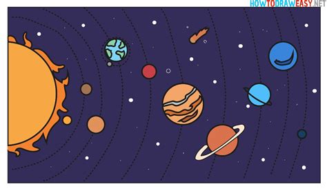 How To Draw The Solar System Easy 20 Easy Solar System Drawing Ideas