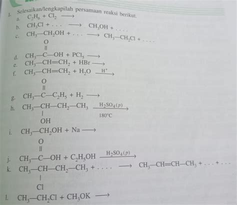 Selesaikan/lengkapilah persamaan reaksi | StudyX