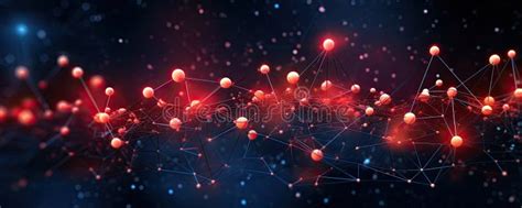 Abstract Background With A Network Of Interconnected Lines And Nodes In A Three Dimensional