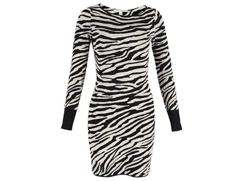 Diane Von Furstenberg Evana Gold Dress In Animal Print Wool Python