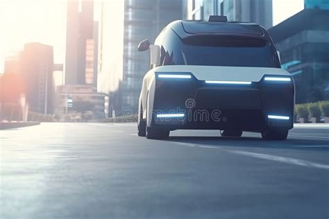 Self Driving Delivery Robot Concept Neural Network Ai Generated Stock Illustration