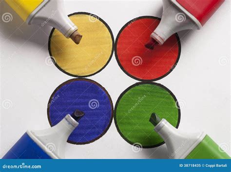 Four Circle With Four Colors Stock Image Image Of Painting Nature