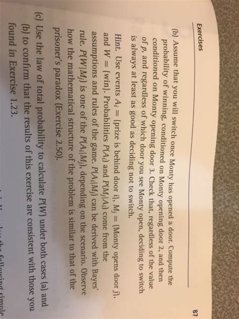 Solved Exercise 2 84 Monty Hall Problem With Bayes Rule