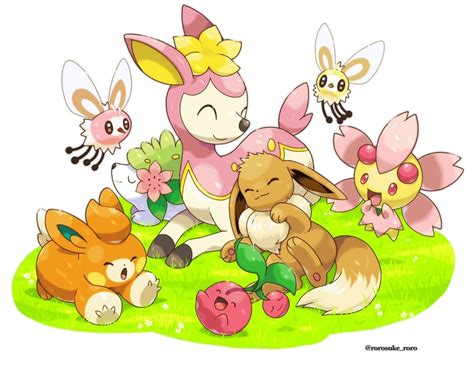 Eevee Shaymin Shaymin Cutiefly Pawmi And 5 More Pokemon Drawn By