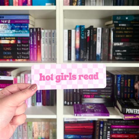 Hot Girls Read Bookmark Cute Girlie Bookish Merch Etsy