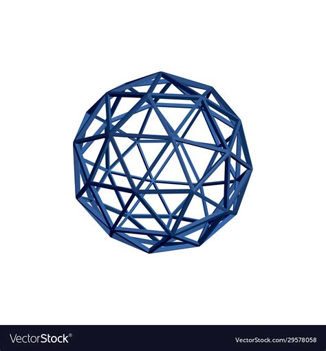 Abstract Sphere Wireframe 3d Royalty Free Vector Image