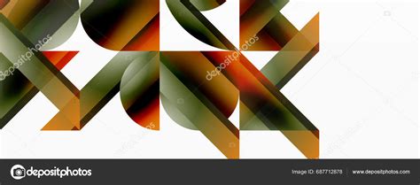 Gradient Color Triangles Circles White Dynamic Blend Creating