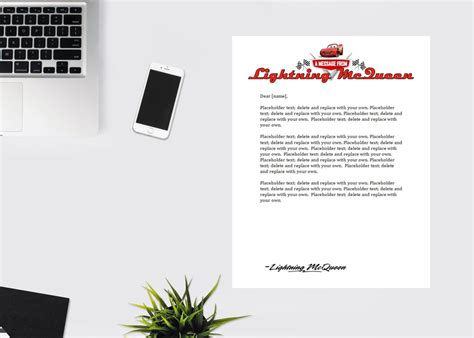 Lightning Mcqueen Letter Template Etsy