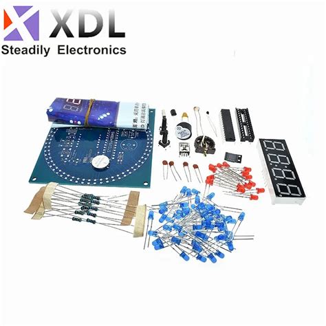 DS Rotating LED Display Alarm Electronic Clock Module DIY KIT LED Temperature Display For