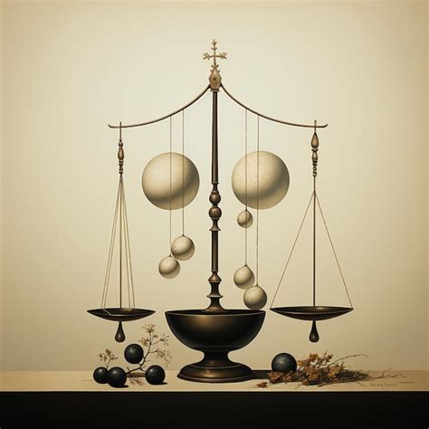 Premium Photo There Is A Balance Scale With Balls And A Cross On It Generative Ai