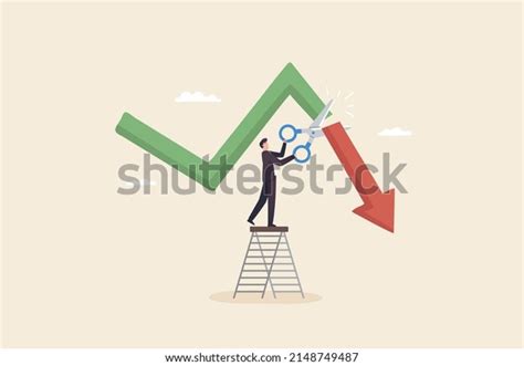 Cut Loss Concept Stop Losing Assets Stock Vector Royalty Free