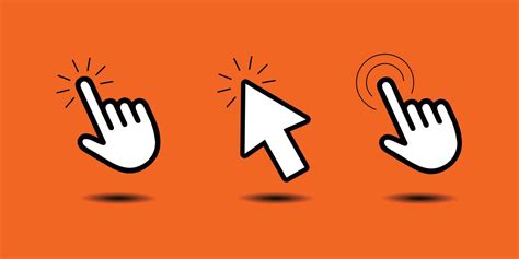 Computer Mouse Click Cursor Pointer Cursor Cursors Icons Click Set
