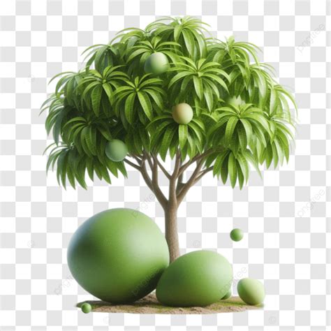 투명한 배경에 분리된 과일이 있는 3d 망고 나무 부자 확대 망고 Png 일러스트 및 이미지 에 대한 무료 다운로드 Pngtree