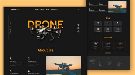 Build A Responsive Drone Website Using Html Css And Javascript Youtube