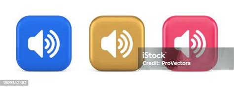볼륨 사운드 버튼 스피커 음향 수준 소음 웨이브 제어 3d 현실적인 아이콘 0명에 대한 스톡 벡터 아트 및 기타 이미지 0명 3차원 형태 공란 Istock