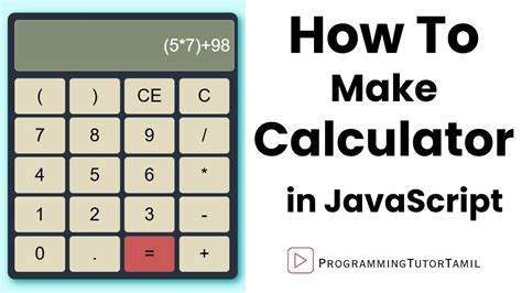 How To Make A Calculator HTML CSS And JavaScript ProgrammingTutorTamil YouTube
