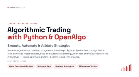 Algorithmic Trading With Python