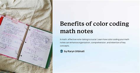 Color Coding Math Notes