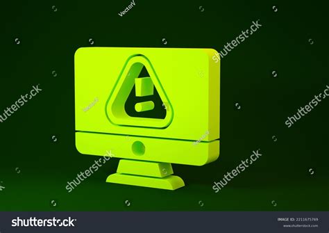Yellow Computer Monitor Exclamation Mark Icon Stock Illustration 2211675769 Shutterstock