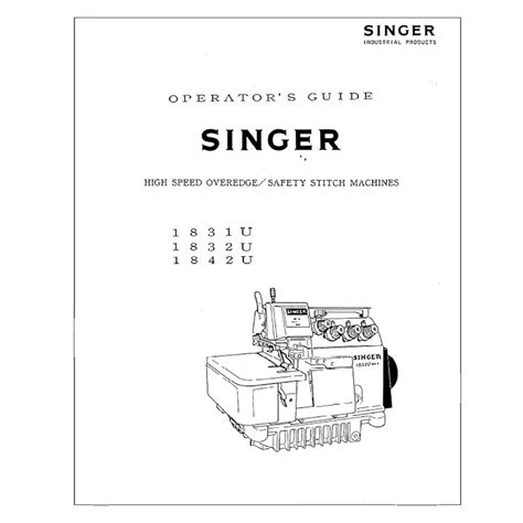 Singer 1831u Instruction Manual