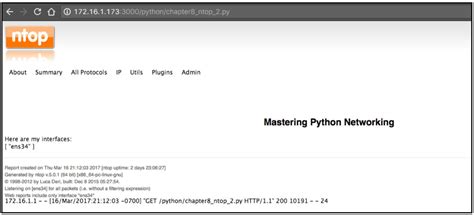 Глава 8 Мониторинг сетей при помощи Python Часть 2 Полное