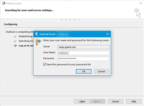 Outlook Cannot Connect To Gmail Keeps Asking For Password