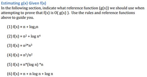 Solved Estimating G X Given F X In The Following Section Chegg Com