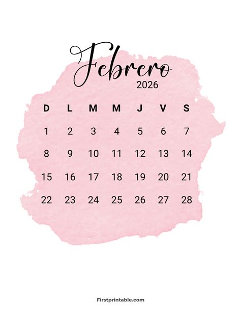 Calendarios De Febrero De 2026 Más De 50 Planificadores Imprimibles Gratis Firstprintable