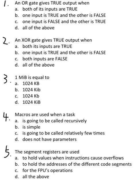 Solved An Or Gate Gives True Output When A Both Of Its